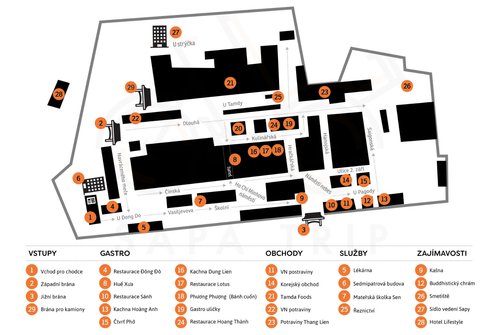 Mapa Sapy - Sapa Trip